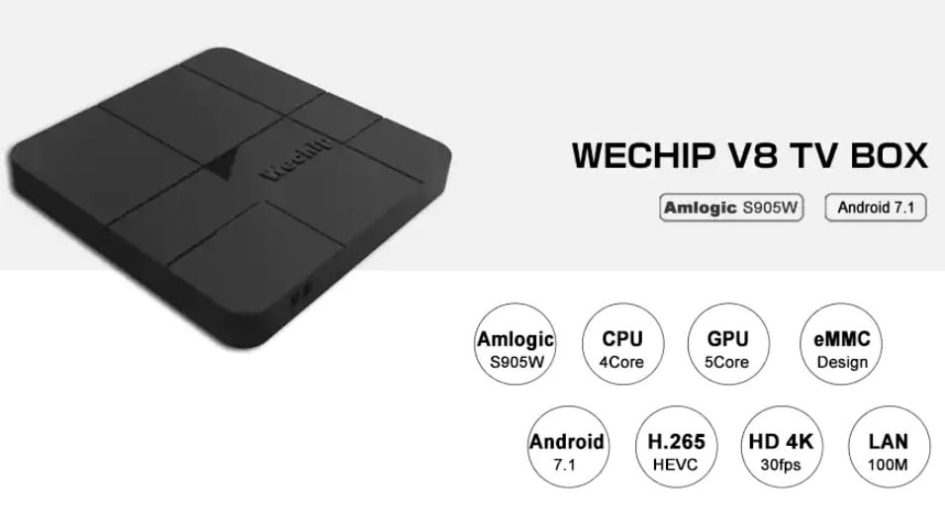 NEW FIRMWARE: Wechip V8 TV-Box with S905W SoC (09-29-2017)