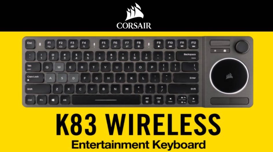 CORSAIR K83 Wireless a new keyboard for multimedia and gaming
