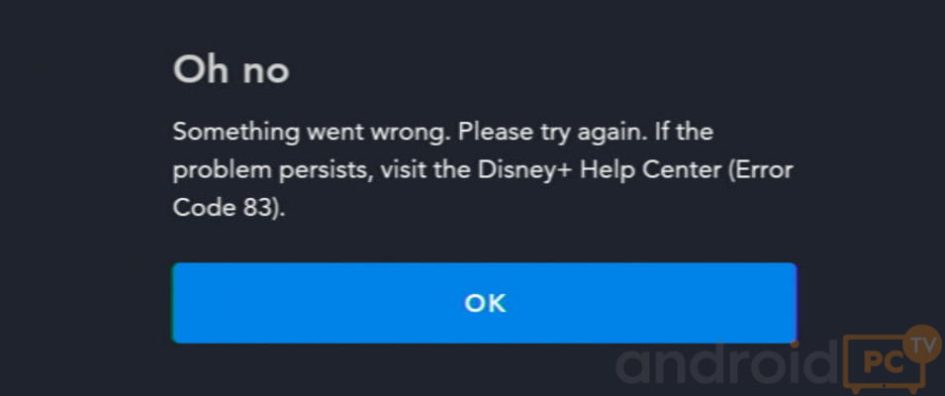 Disney+ Error Code 83, how to fix playback issue