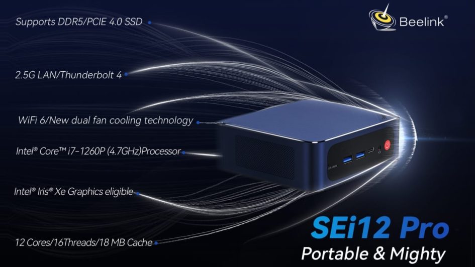 Beelink SEi12 Pro, new mini PC with Intel Core i5-1240P and i7-1260P