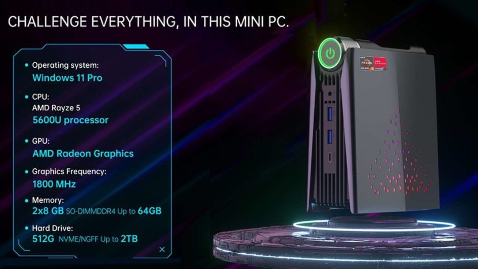 CTONE mini PC with AMD Ryzen 5 5600U at bargain price