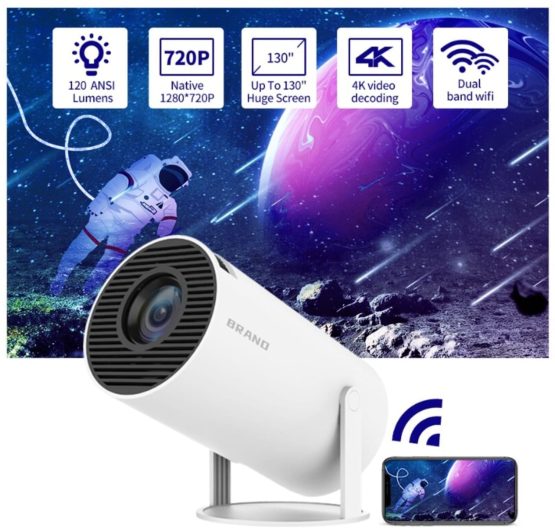 HY300, a mini cylindrical projector running Android 11