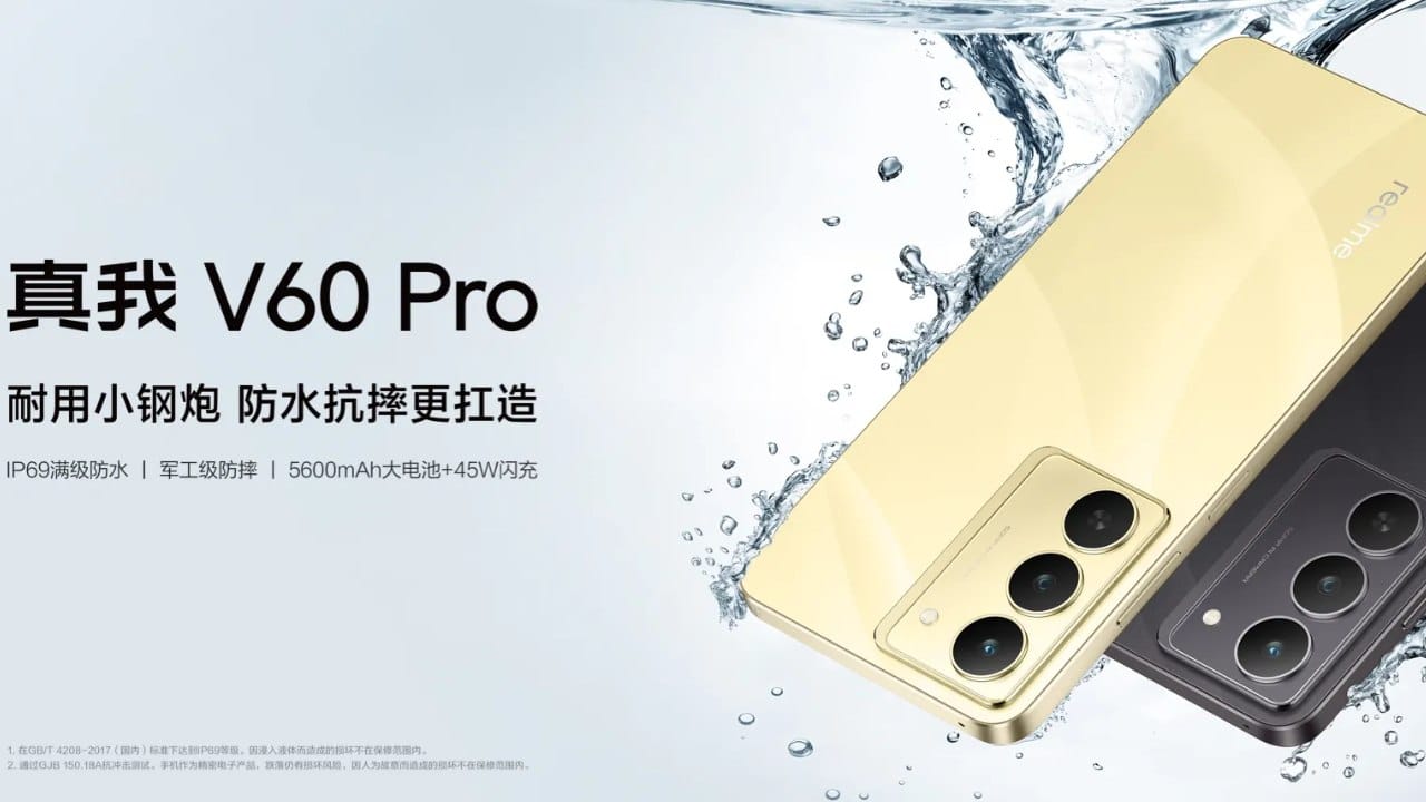 Realme V60 Pro debuts with IP69 protection and a big battery