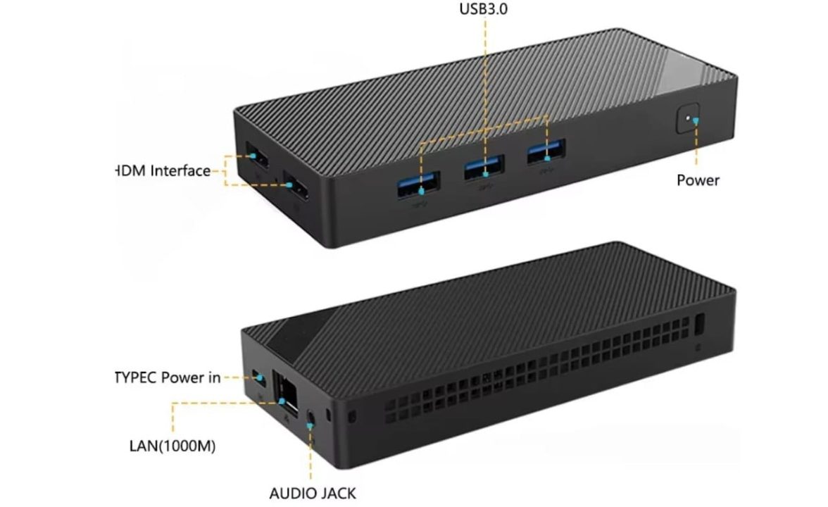 N150 Stick, mini pocket PC with Intel N150, DDR5 RAM and dual video outputs