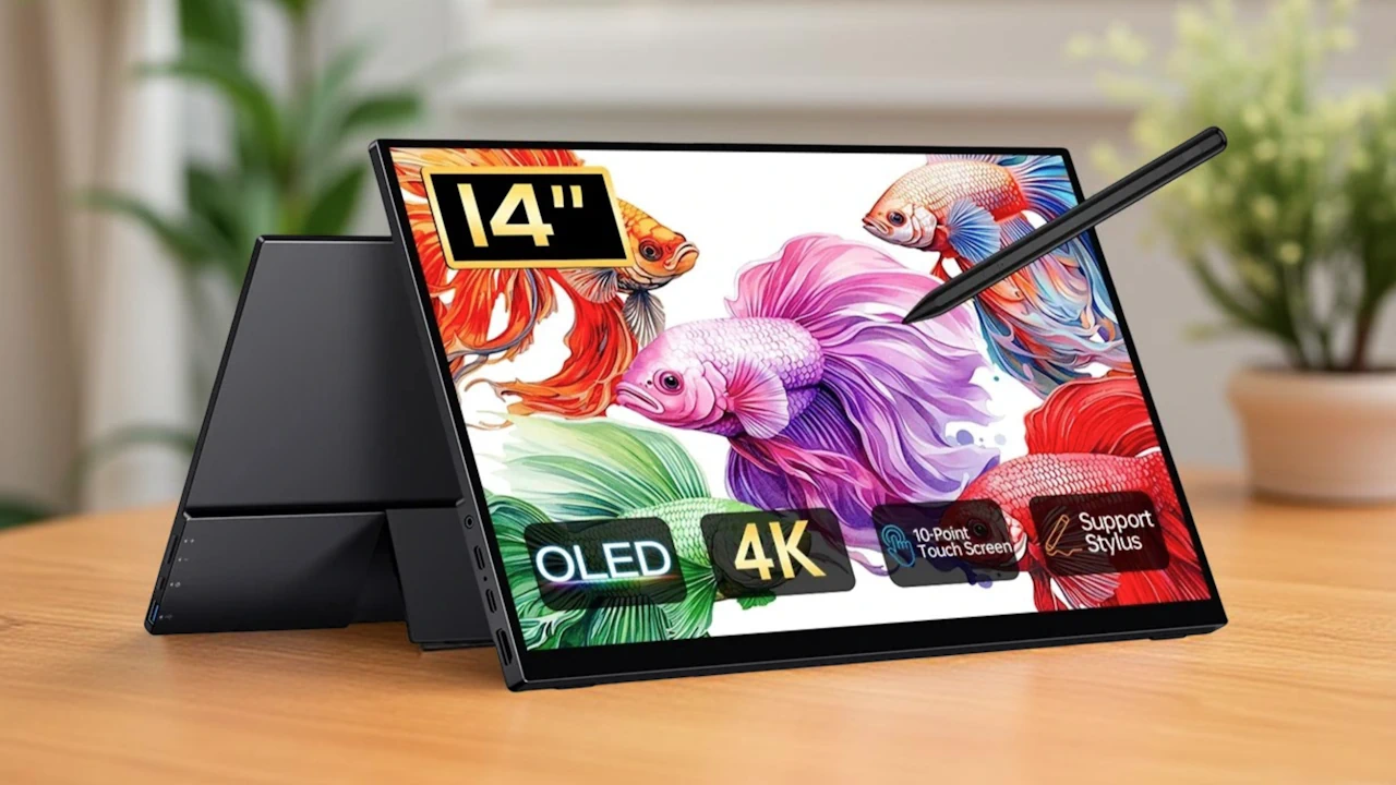 VChance introduces a new 14" AMOLED 4K Touchscreen Portable Monitor